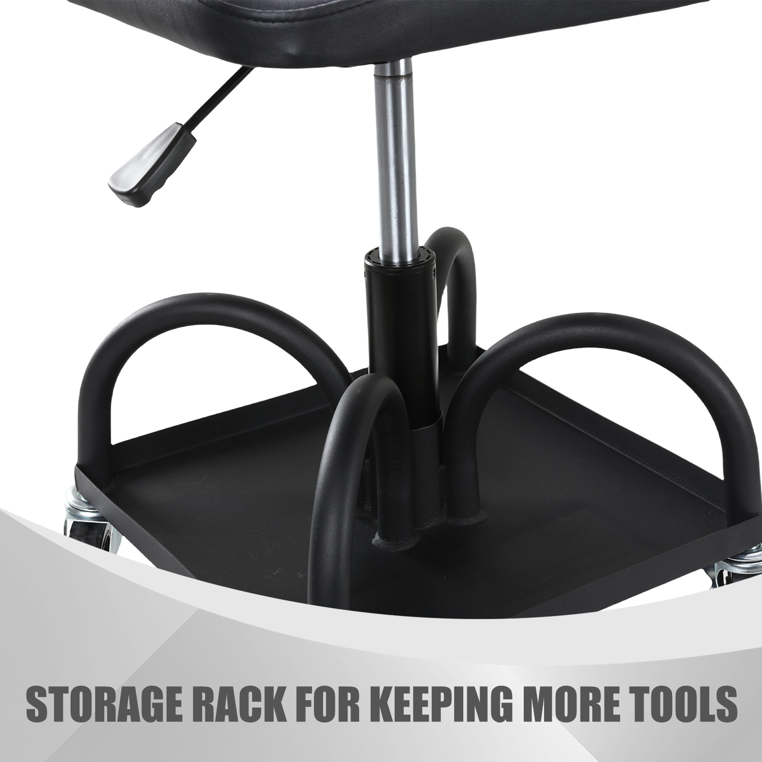 330lbs Adjustable Swivel Mechanics Rolling Seat Creeper Garage Stool ...