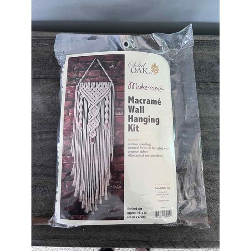 Solid Oak Beginner Macrame Craft Kit - Wall Hanging Kit | eBay