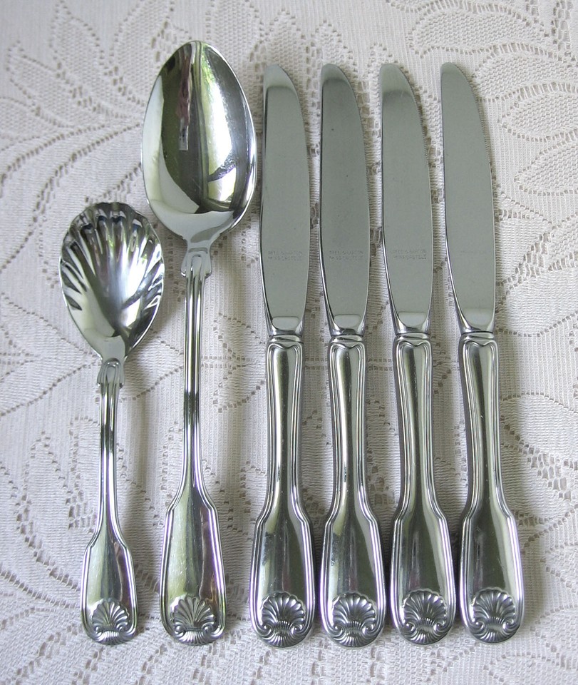 REED & BARTON Stainless Steel Flatware 11 Pieces COLONIAL SHELL | eBay