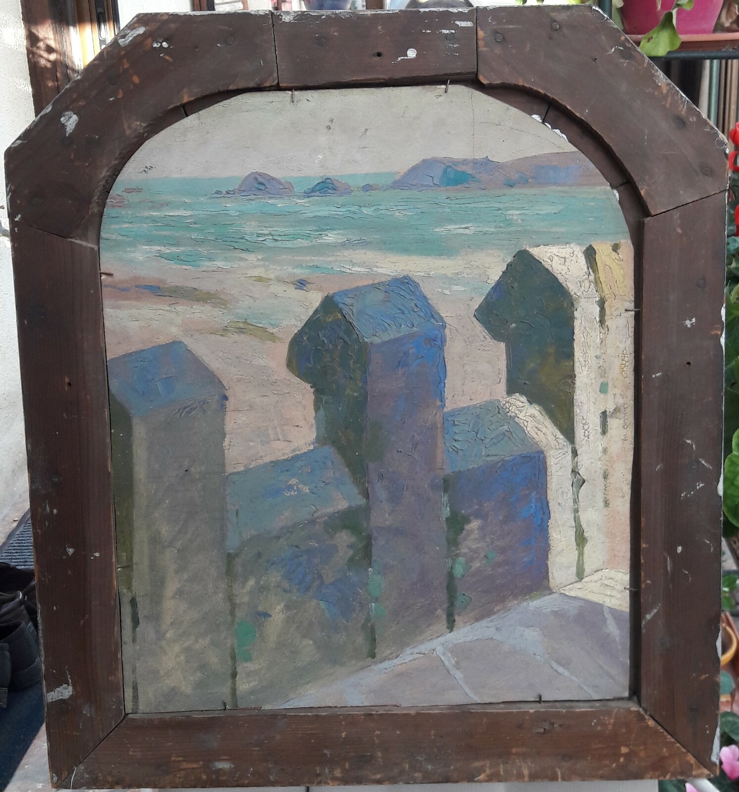 ROBERT DEVAUX Tableau ancien -huile sur bois- L'homme qui pleure | eBay