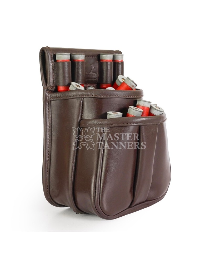 Genuine Thick Leather Shooting Shotgun Shell Bag Ammo Bag Pouch ...
