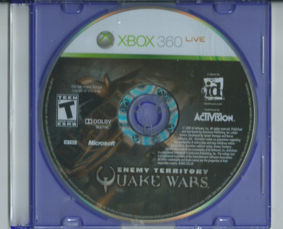 🔥 Enemy Territory: Quake Wars (Microsoft Xbox 360, 2008, Game Only ...