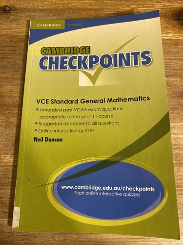 Cambridge Checkpoints VCE Standard General Mathematics 2007 Ex Library ...