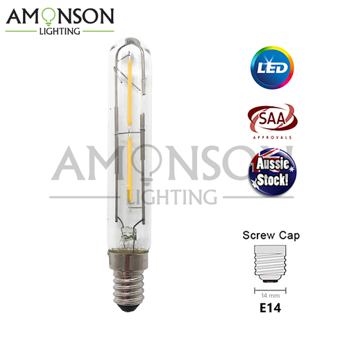 Amonson Lighting NEW LED Bulb E14 2W T125 240V 3000K Warm White ...