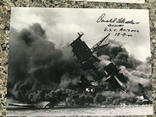 DONALD STRATTON USS ARIZONA PEARL HARBOR SURVIVOR RARE SIGNED PEARL ...
