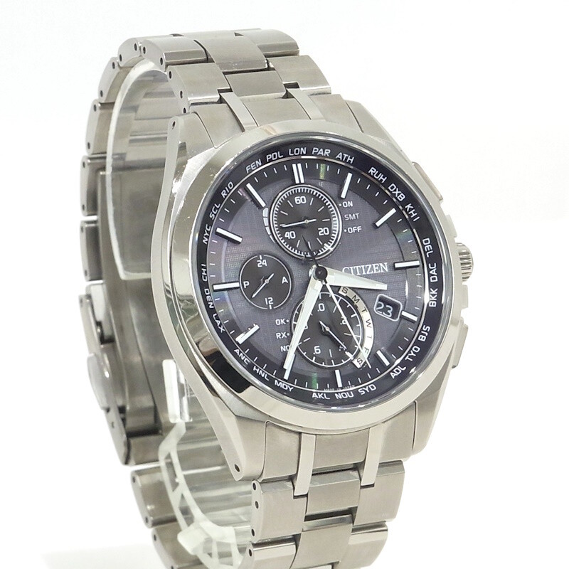 Citizen Attesa H804-T018696 AT8040-57E World Time Eco Drive Solar Mens ...