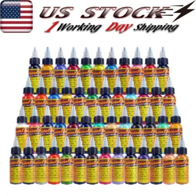 50 Colors Professional Ink Eternal Tattoo Permanent Set 1oz 30ml ...