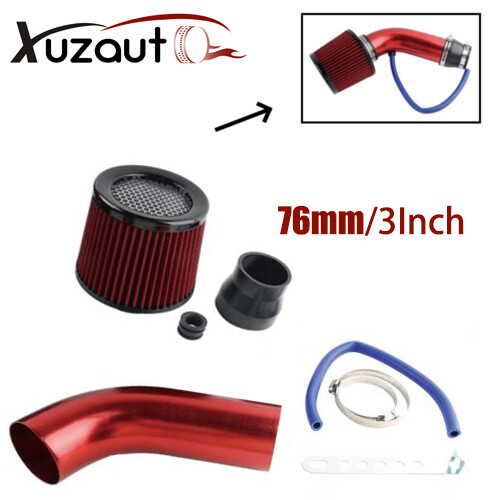 Red Car Cold Air Intake Filter Induction Kit Pipe Power Flow Hose ...