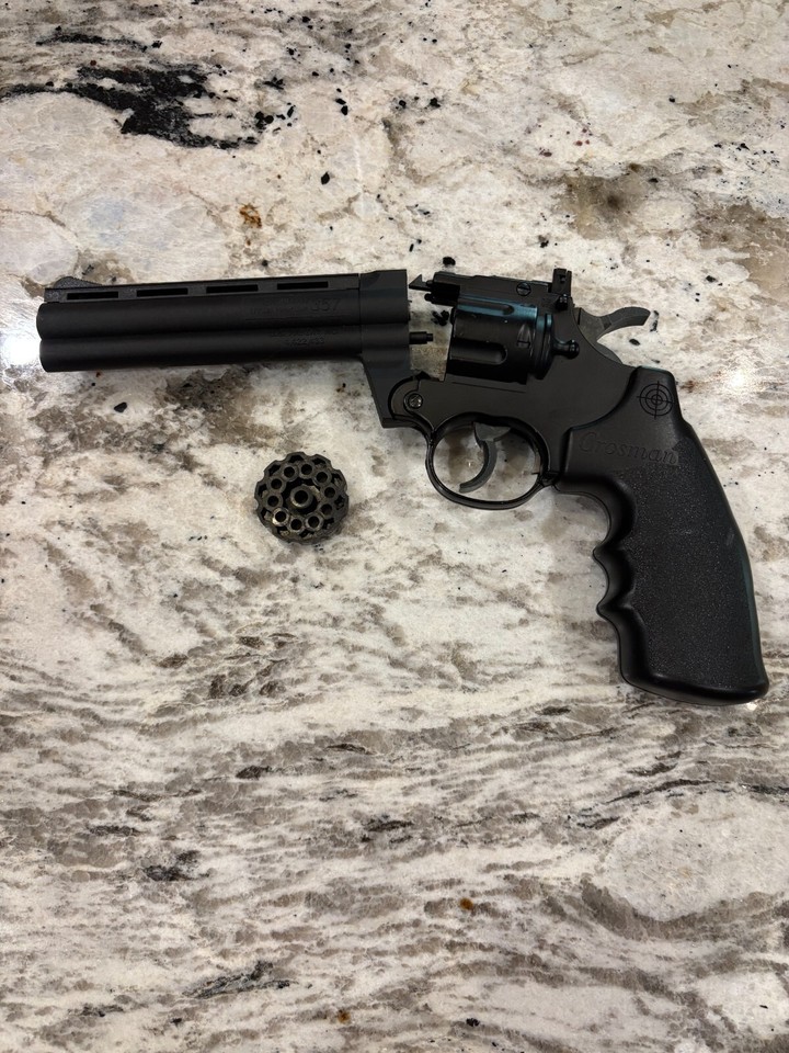 Crosman 357 .177 Pellet revolver - slightly used - black | eBay
