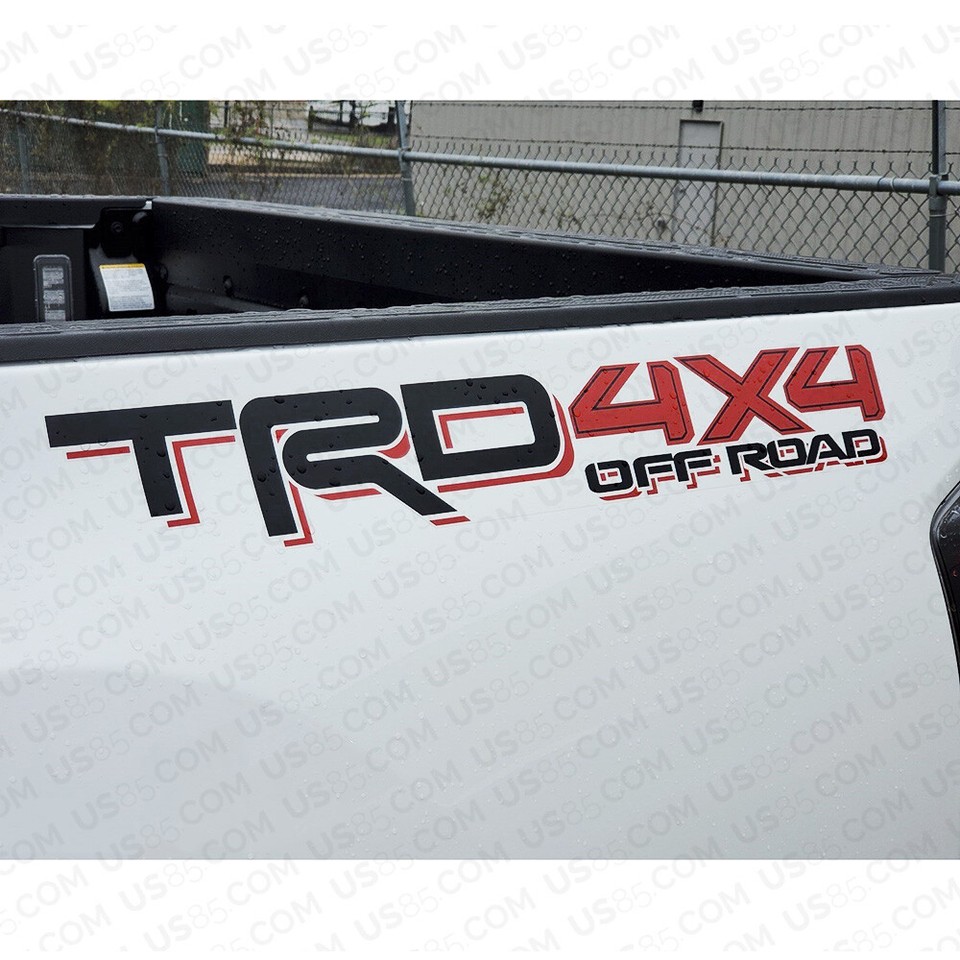 2x 3D TRD 4x4 Off Road Sport Back Pickup Bed Truck Logo Sticker Decal ...