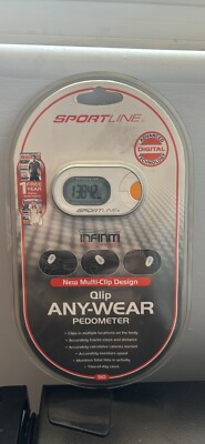 Sportline 310 Qlip Any-Wear Pedometer Infiniti Motion Sensor Step ...