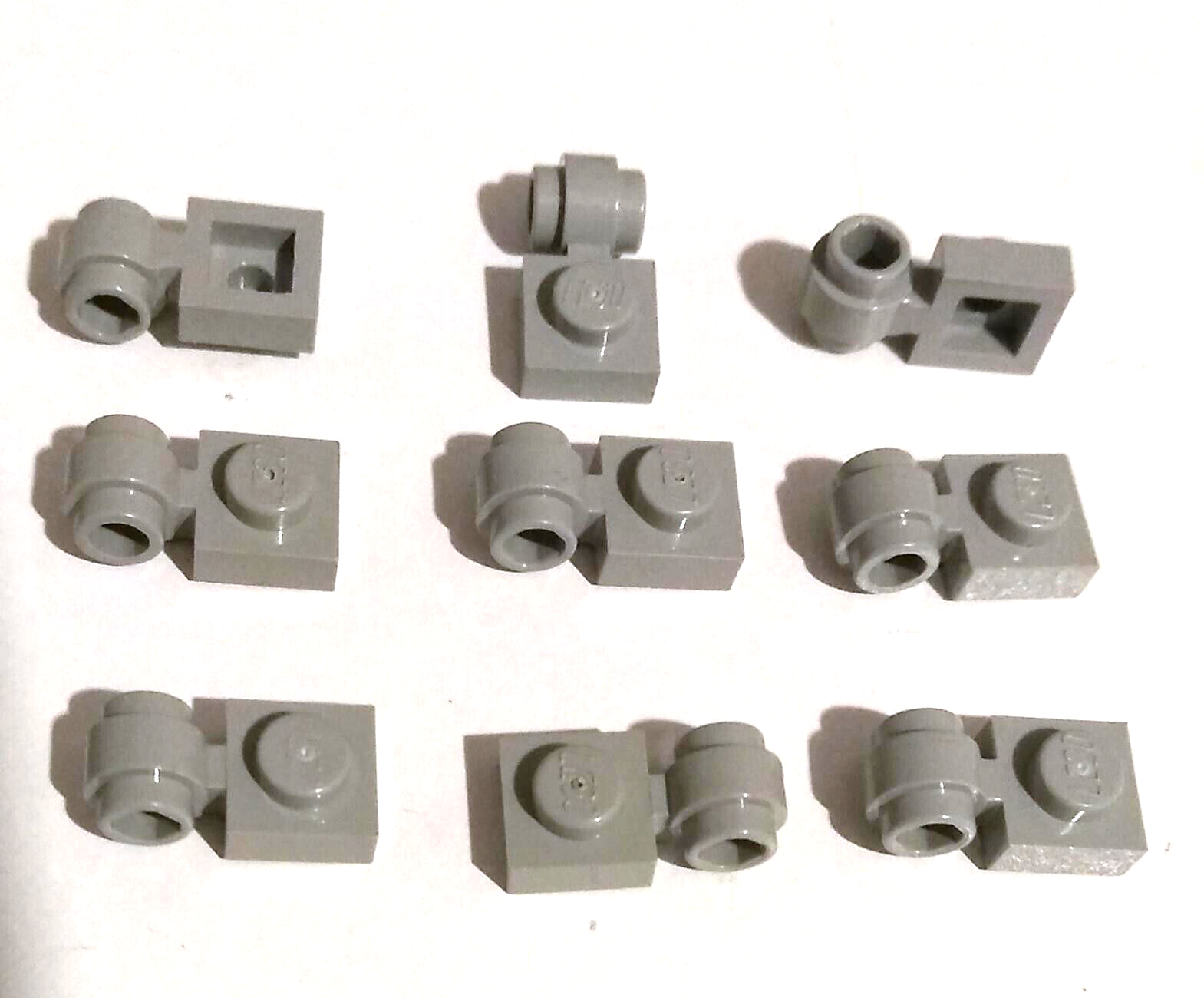 9X LEGO 1 x 1 Modified Plate w/clip Light 4081b Part Thick Ring Old ...