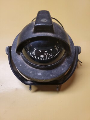 Aqua Meter Self Leveling Red Back Light Marine Compass on Base Roseland ...