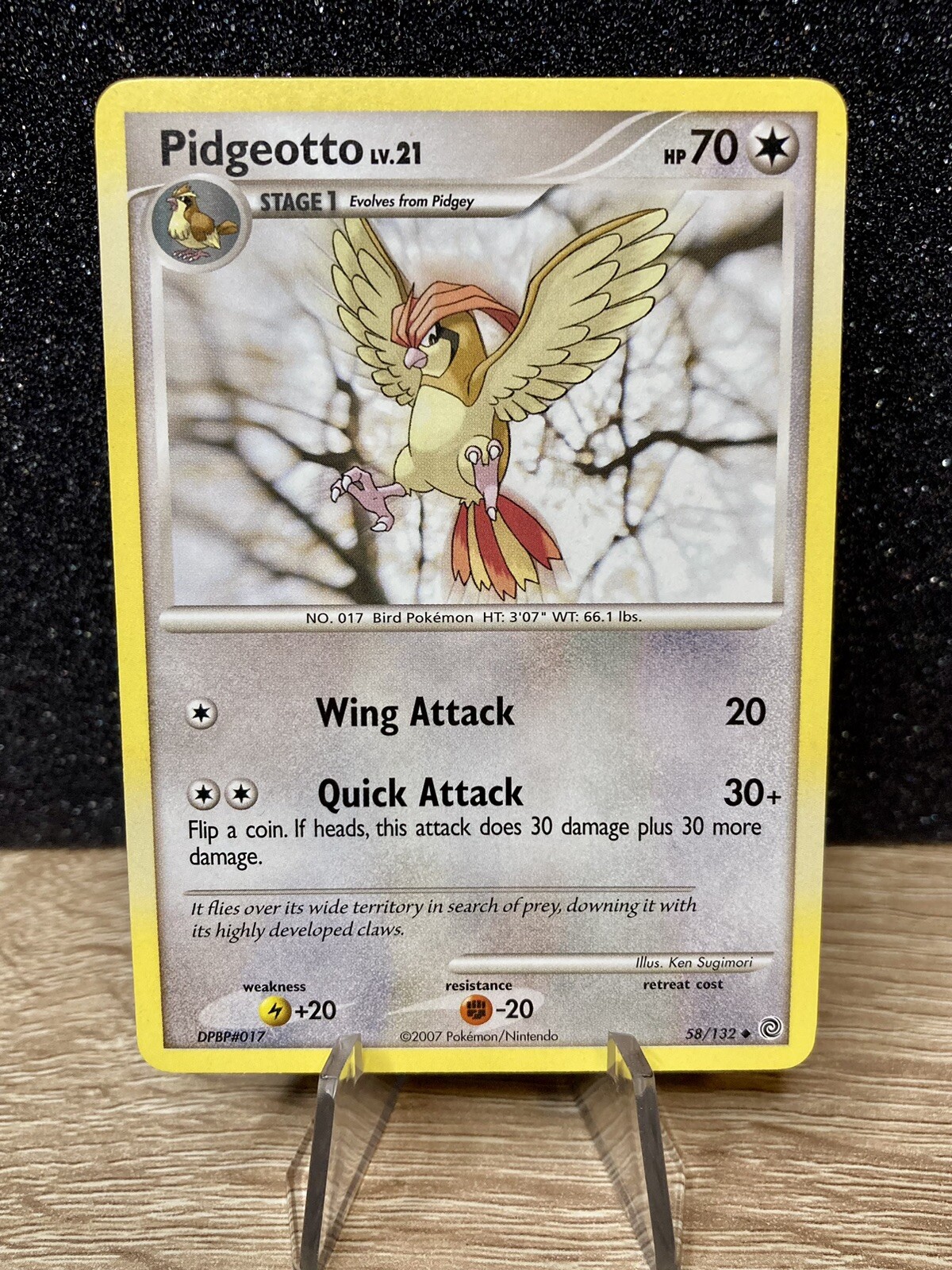 Pidgeotto LV.21 (58/132) ~ NM [D&P Secret Wonders 2007] Vintage Pokémon ...