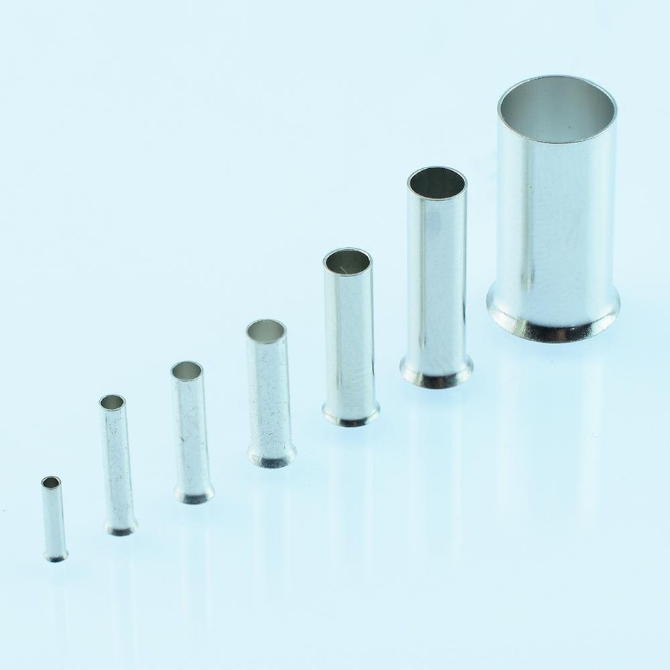 Uninsulated Cord End Bootlace Crimp Cable Ferrule Terminals - 0.5mm² to ...