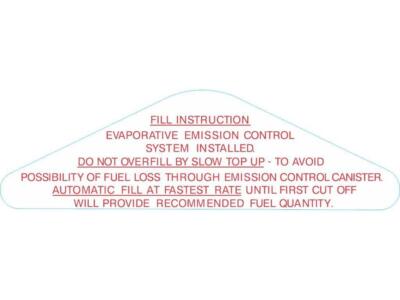 Fuel Filler Door Filling Inst Decal For Holden HQ HJ HX HZ LH LX UC | eBay