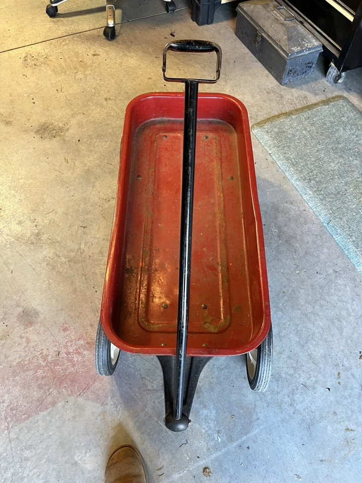 Vintage Radio Flyer Model 90 Red Wagon Steel Metal | eBay