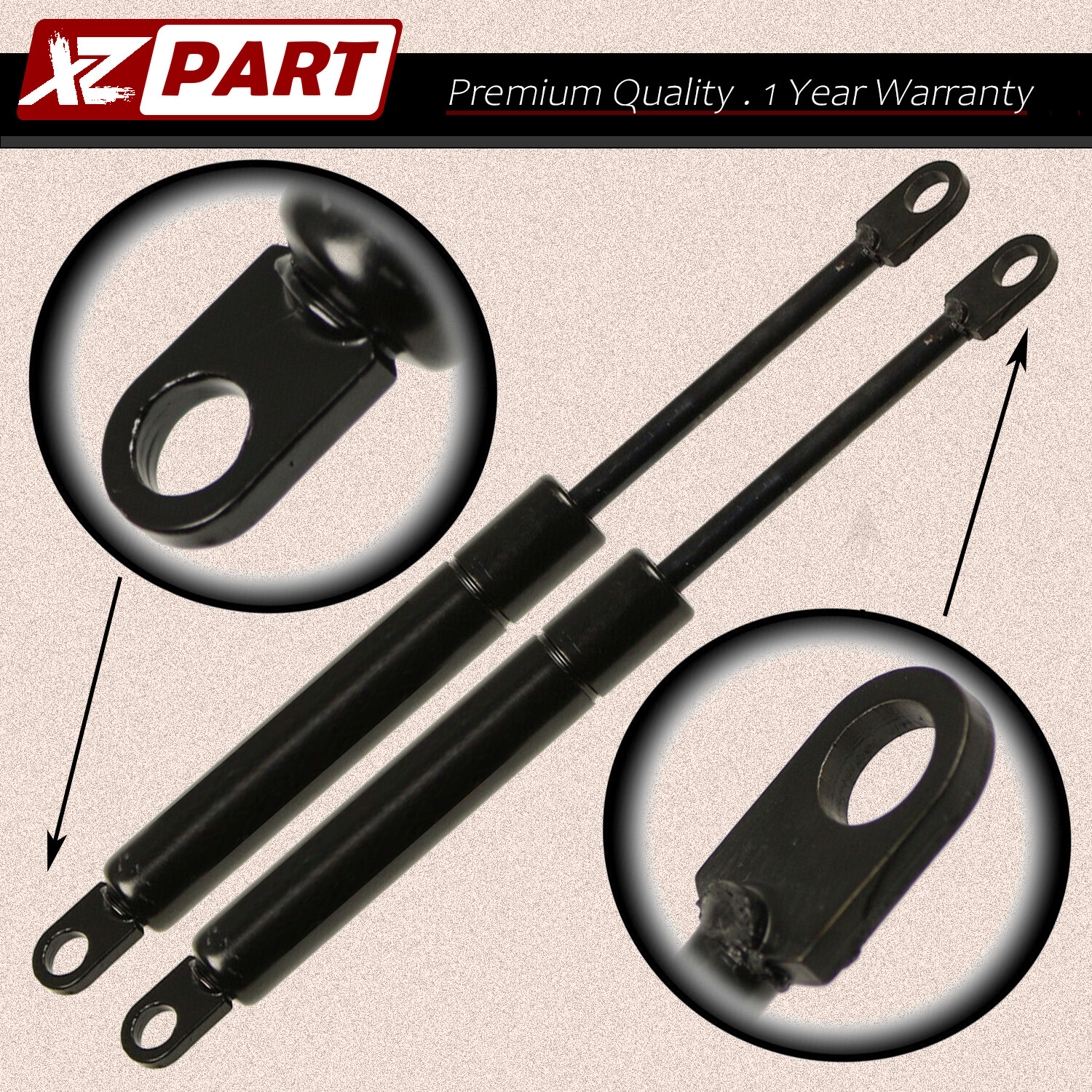 For Extended 10" 10.2mm Eyelet ends 71lb Lift Strut Support Gas ...