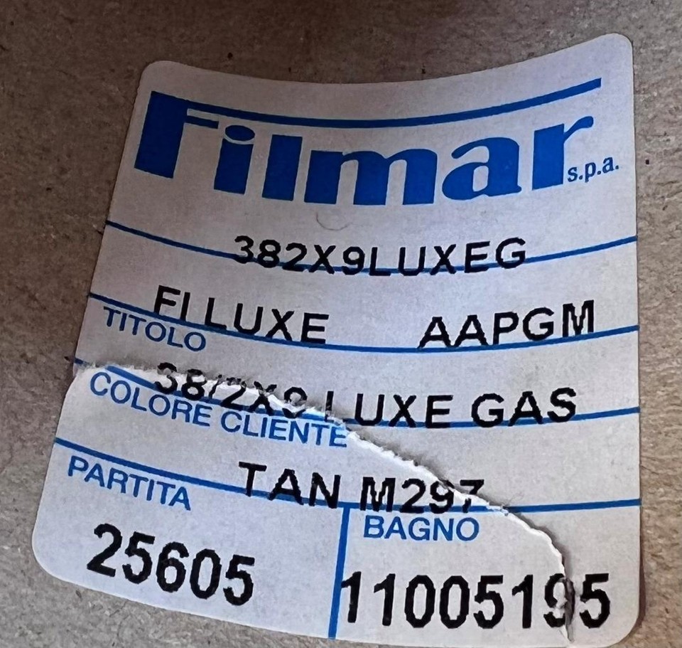 FILMAR IT S.p.a. MERCERIZED COTTON CONE YARN 1 LB 9 OZS TAN M297 (H101 ...