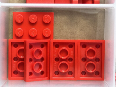 LEGO Parts - Red Plate 2 x 3 - No 3021 - QTY 5 | eBay