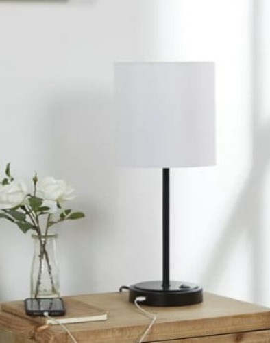 Black Metal Stick Lamp with USB Port, Modern, Adult Use | eBay