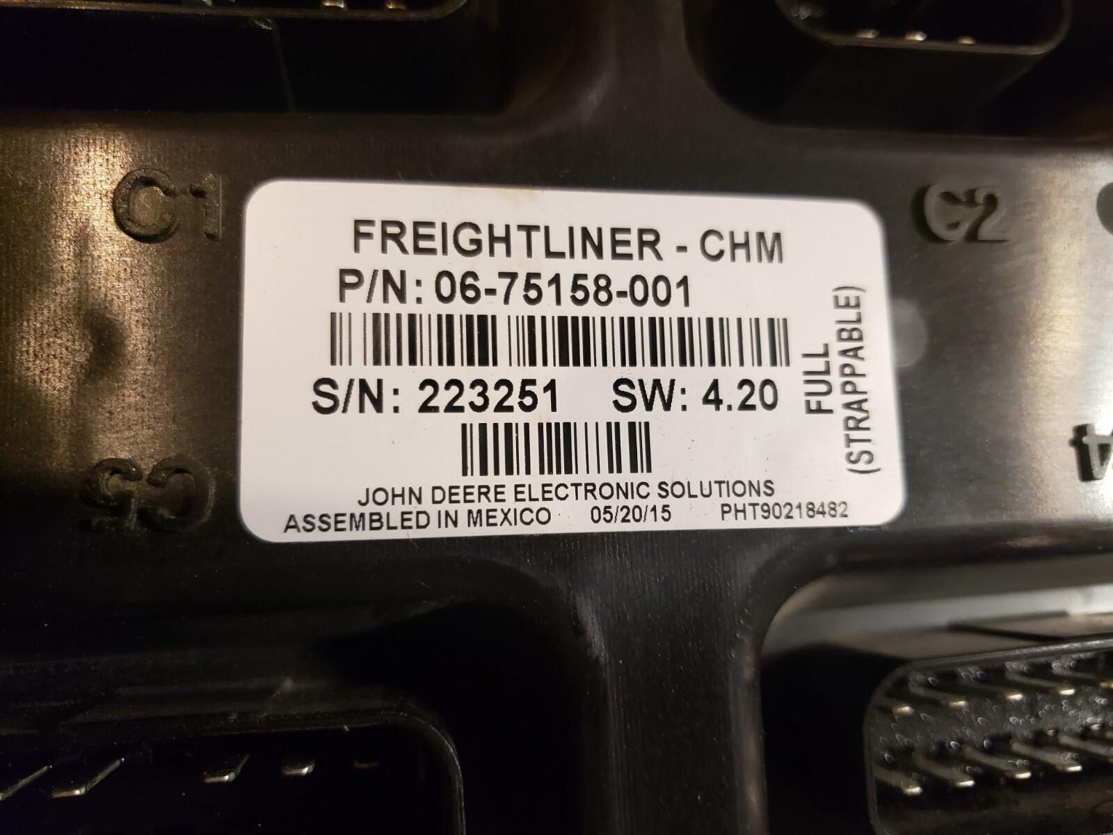 Freightliner Electronic Chassis Control Module 06-75158-001 From 2014 ...
