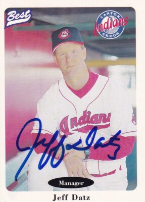 Jeff Datz Signed Autographed Canton-Akron Indians Baseball Team Set ...