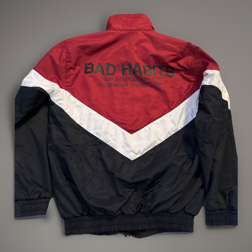 Bad Habits Jacket Size Medium Color block Vietnamese Streetwear Red ...