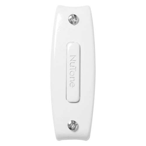 Broan-NuTone PB7WH Wired Unlighted Round Doorbell Push Button, 1 x ...