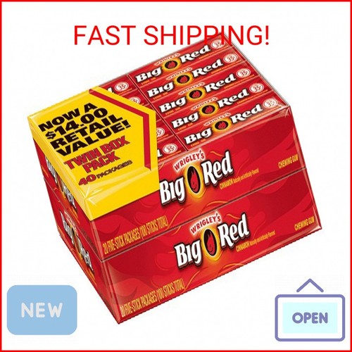 Wrigleys Big Red chewing gum, Cinnamon,40 pack, 5 sticks per pack | eBay