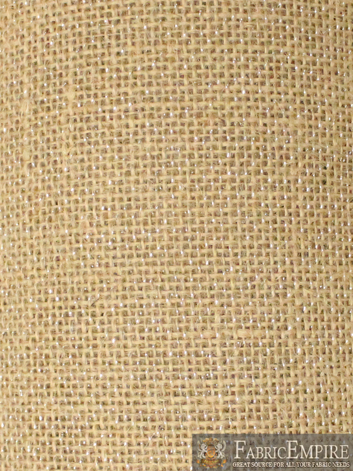 Burlap Jute Natural SPARKLE GLITTER Fabric / 52" Wide / Sold by the ...