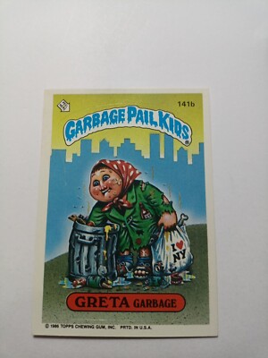 1986 Topps Garbage Pail Kids (GPK) Series 4 GRETA GARBAGE 141b | eBay