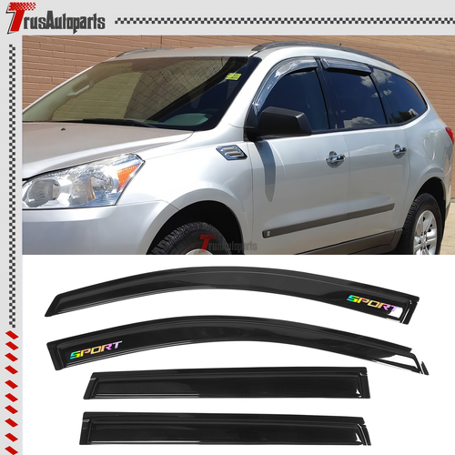 Fits 09-17 Chevy Traverse Sedan Window Visors Smoke Guard Shade w ...