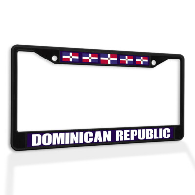 Metal License Plate Frame Vinyl Insert Dominican Republic Flag A | eBay