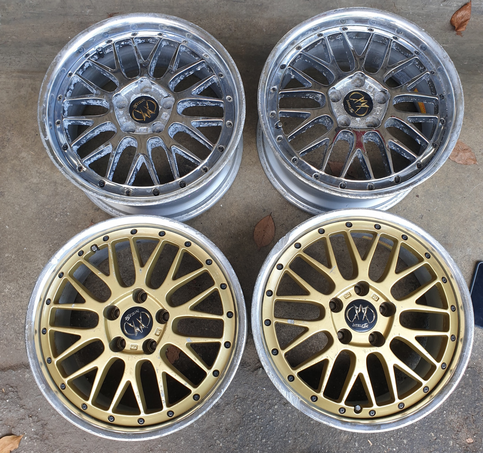 JDM 17" Enkei Intelesse rims wheels staggered for rx7 fc3s fd3s 180sx ...