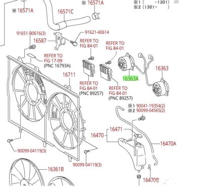 Toyota Highlander Hybrid 11-18 Passenger Side Fan Motor Genuine OEM OE ...