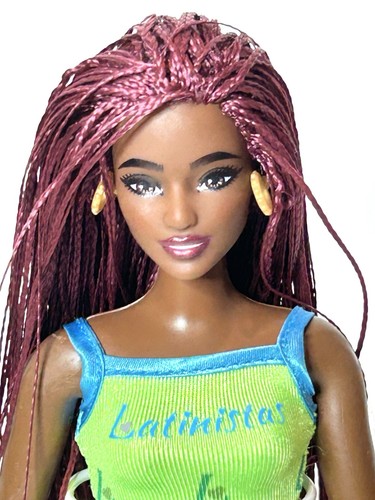 BARBIE CURVY FASHIONISTA #186 AA BURGUNDY BRAIDS FASHION DOLL | eBay