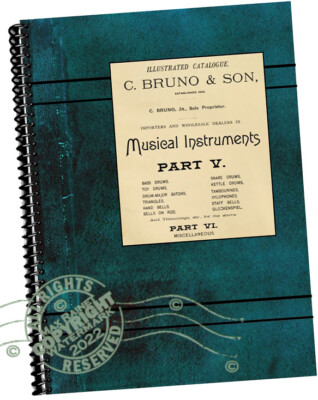 C Bruno Son (1890) Musical Instruments CATALOG * Drums Bells Xylophones ...