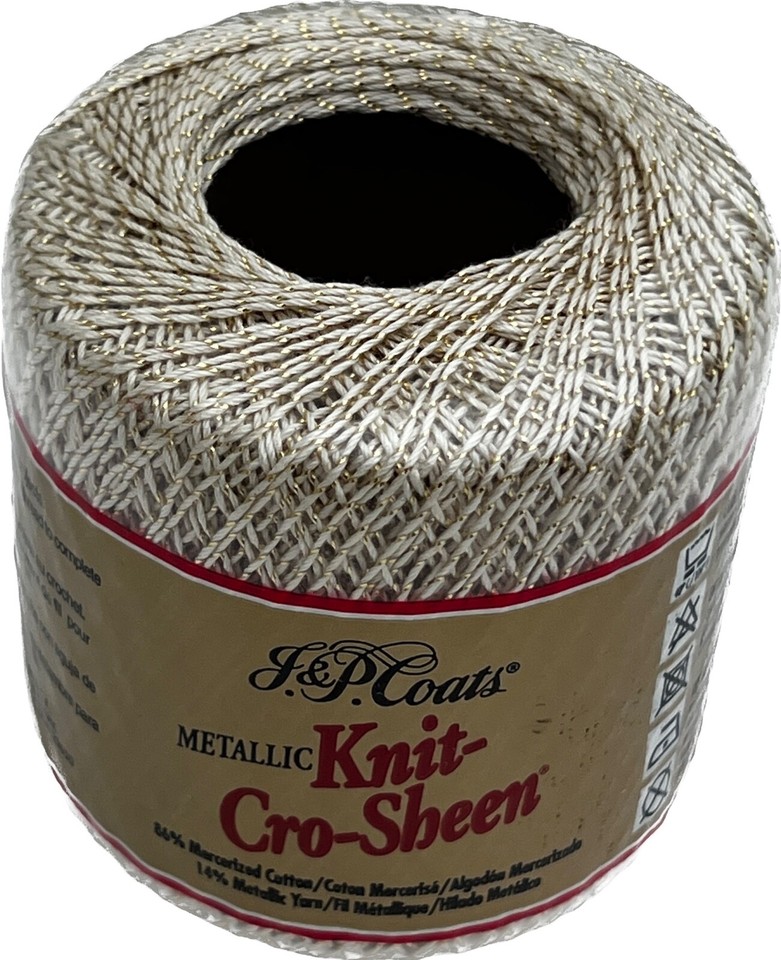 New sealed: J&P Coats KNIT-CRO-SHEEN 100% Mercerized Crochet Cotton: 24 ...