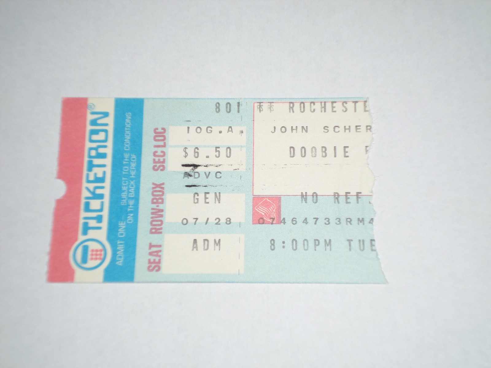 The Doobie Brothers Robert Palmer RIP Ticket Stub-1978-Rochester,NY | eBay