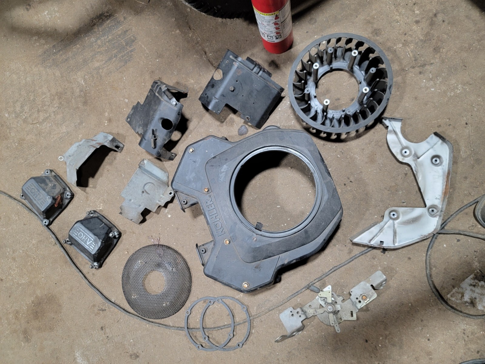 Kohler command CH CV Engine cowl, sheet metal, fan, throttle linkage ...