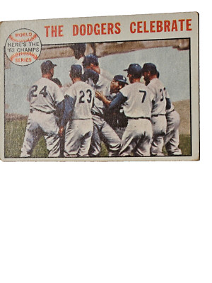 1964 TOPPS THE DODGERS CELEBRATE #140 EX/Near mint #64 Actual card is ...