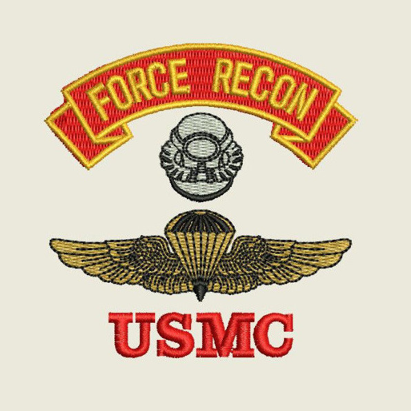 Usmc Force Recon Logo MARINE CORPS FORCE RECON (LARGE) – Military