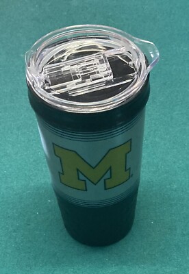 Michigan Wolverines NCAA 12oz Drink Tumbler w Lid by Whirley BPA Free ...