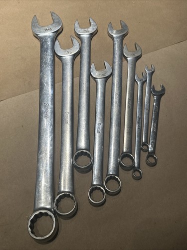 Snap-On Tools 9 Wrenches Lot | SAE 1 1/16,7/8,13/16,11/16,5/8,3/8,5/16 ...