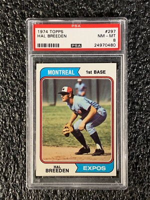 1974 Topps Baseball #297 Hal Breeden PSA 8 | eBay