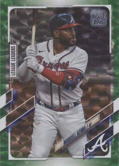 2021 Topps - League Leaders Marcell Ozuna #312 Green /499 for sale ...