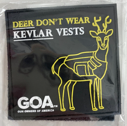 Shot Show 2024 GOA Gun Owners America Deer Dont Wear Vests Patch | eBay