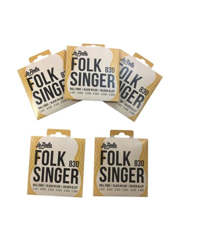 La Bella Guitar Strings 5 Sets Folk Singer #830 Ball End Nylon for Folk ...