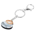 Acrylic Coffee Cup Spoon Keychains Car Purse Key Ring Party Jewelry Bag ...